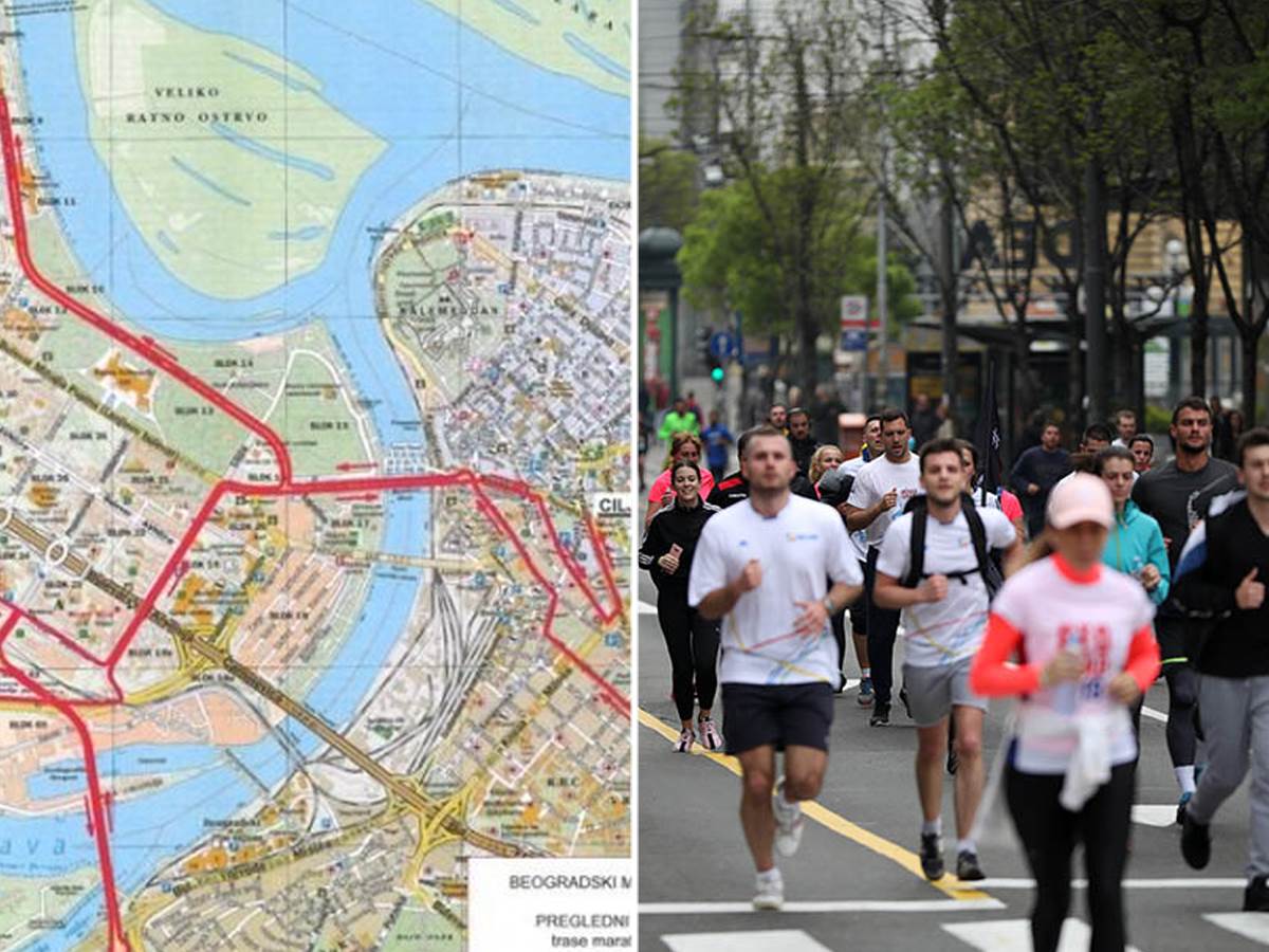 beogradski maraton mapa koje ulice su zatvorene | Mondo