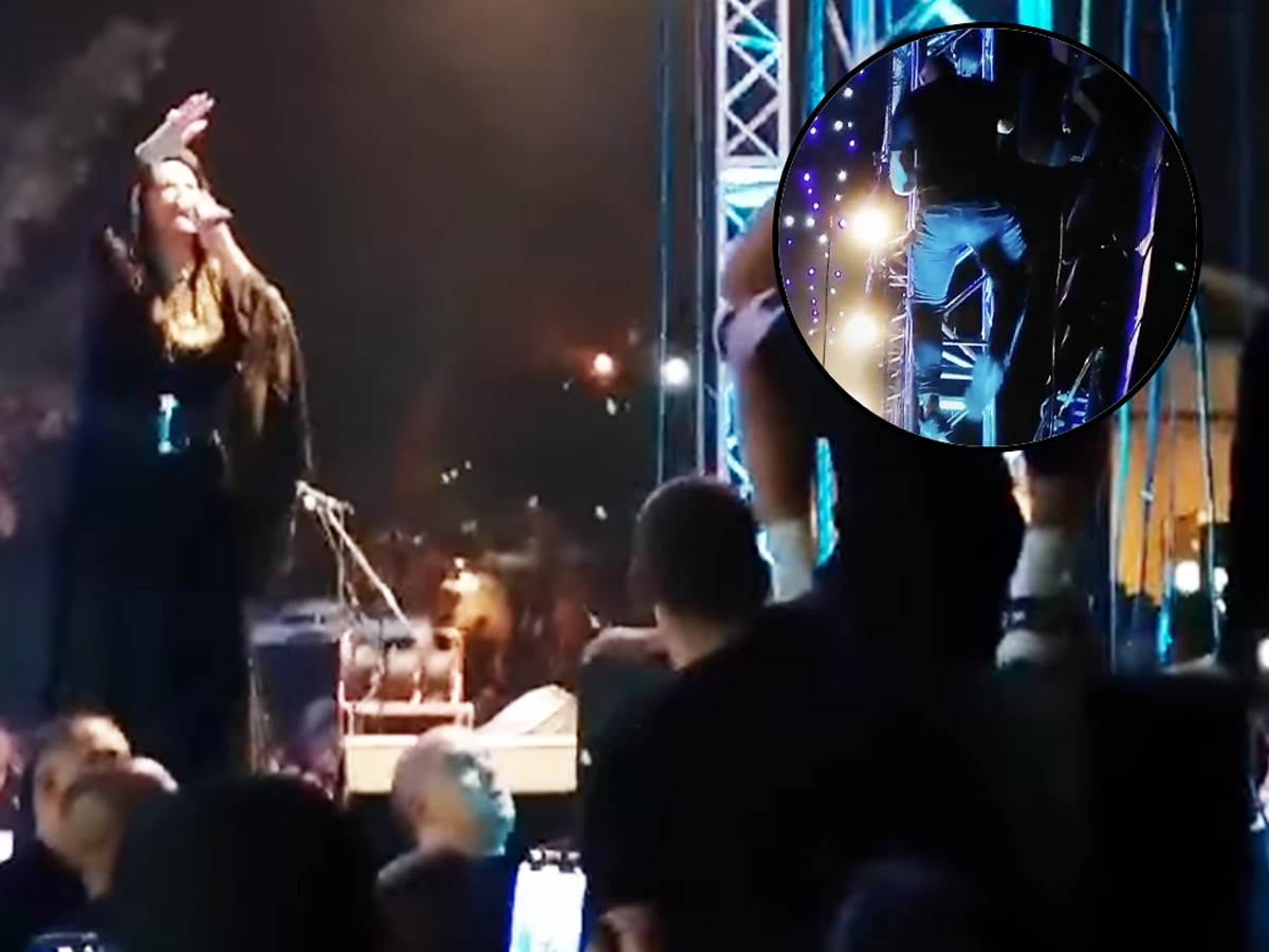 Mladić visio s konstrukcije bine na koncertu Dragane Mirković | Mondo