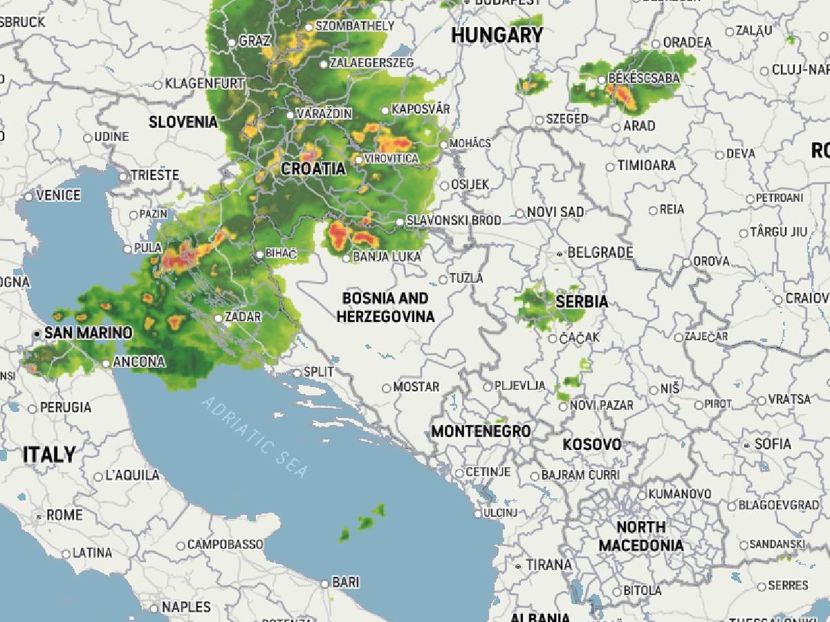 Mapa kretanja superćelijske oluje | Mondo