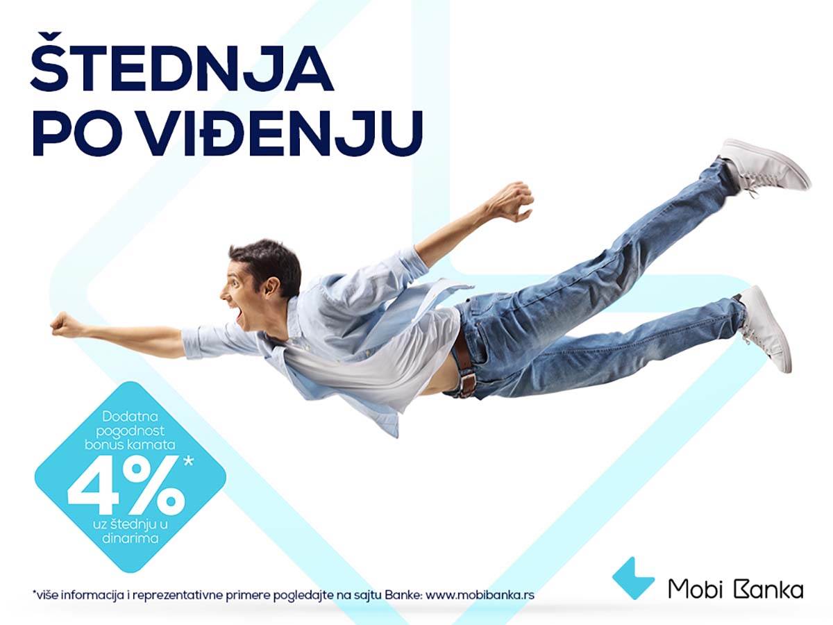 Mobi Banka predstavlja štednju po viđenju uz ukupnu kamatnu stopu od 4. ...