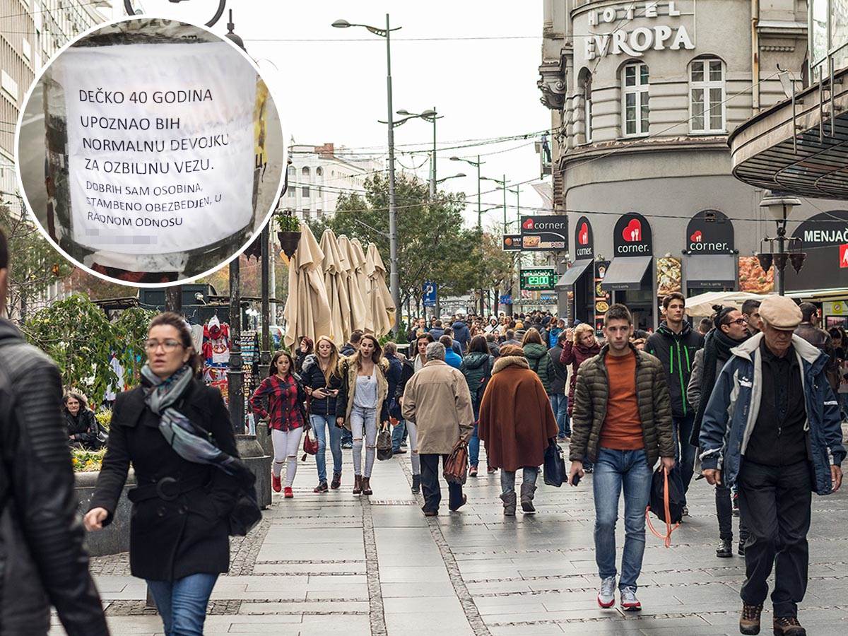 Oglas na banderi u Beogradu, čovek traži srodnu dušu | Mondo
