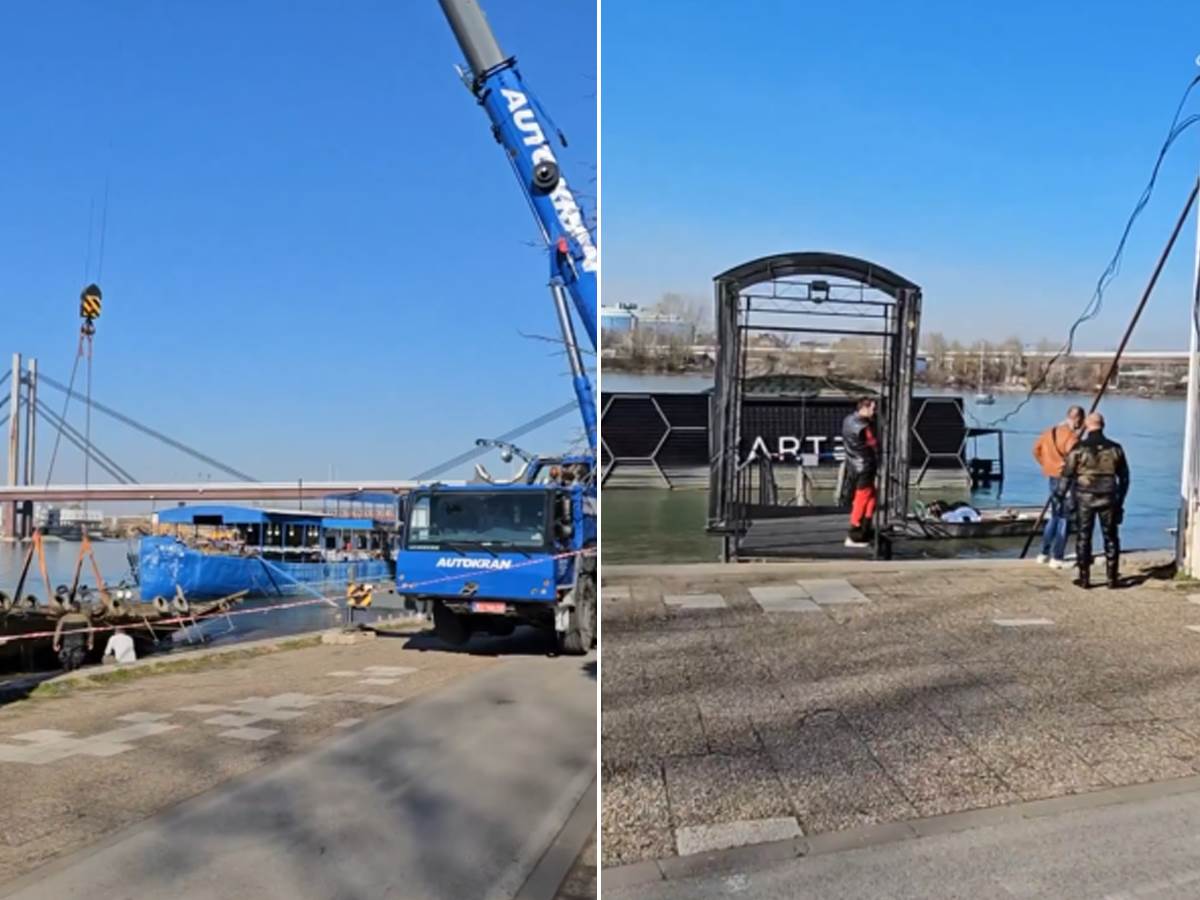 Izvlačenje splava Kartel iz Save | Mondo