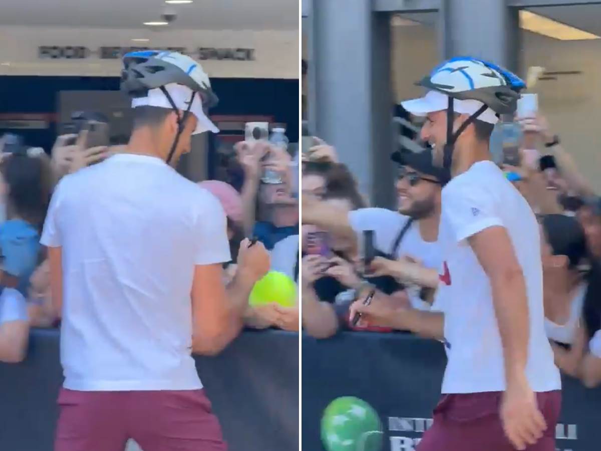 Novak Đoković sa kacigom na treningu u Rimu video snimak | Mondo