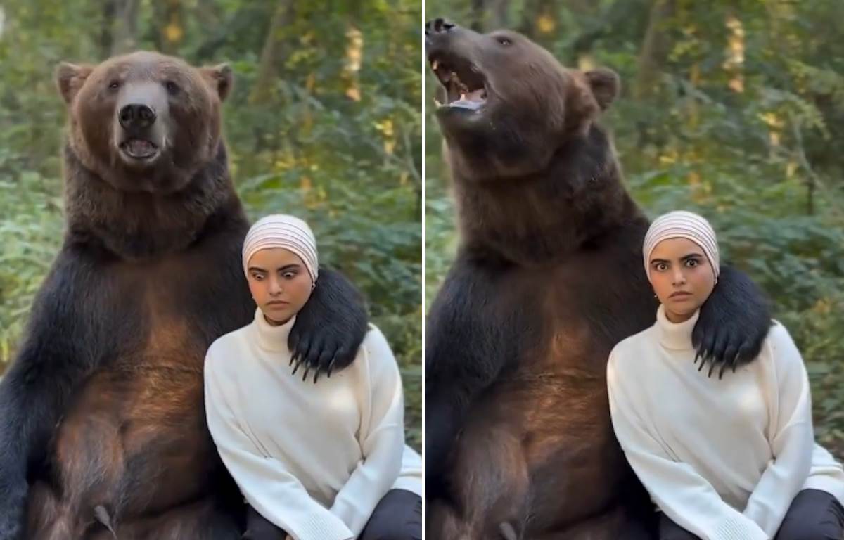 Žena se slika sa medvedom | Mondo