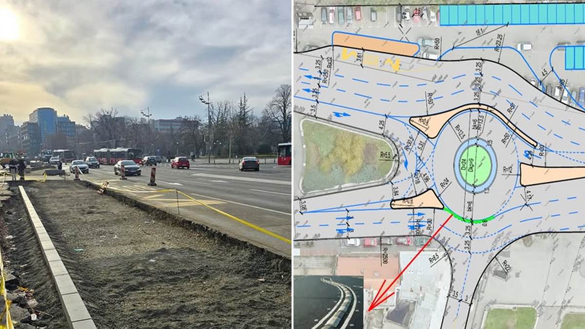 Kružni tok na Trgu Nikole Pašića u Beogradu | Mondo