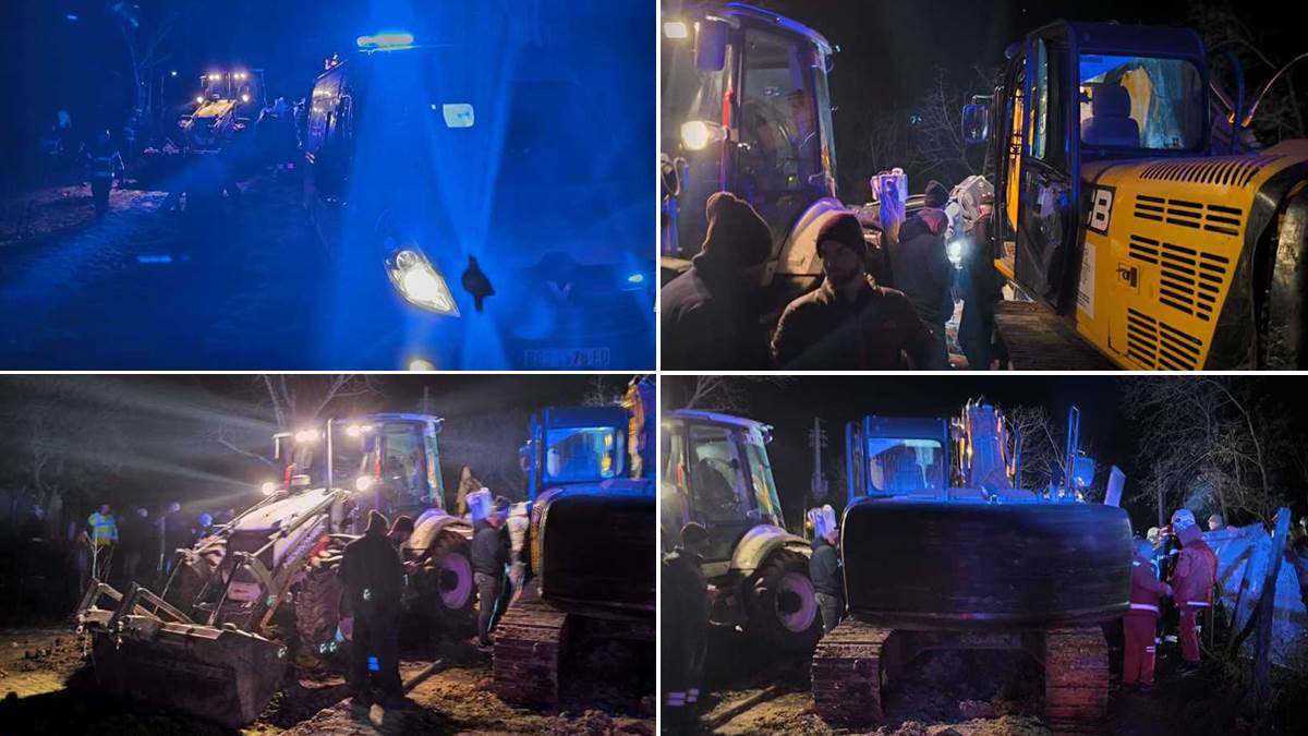 Fotografije sa mesta gde se zemlja obrušila na radnike kod Lazarevca ...