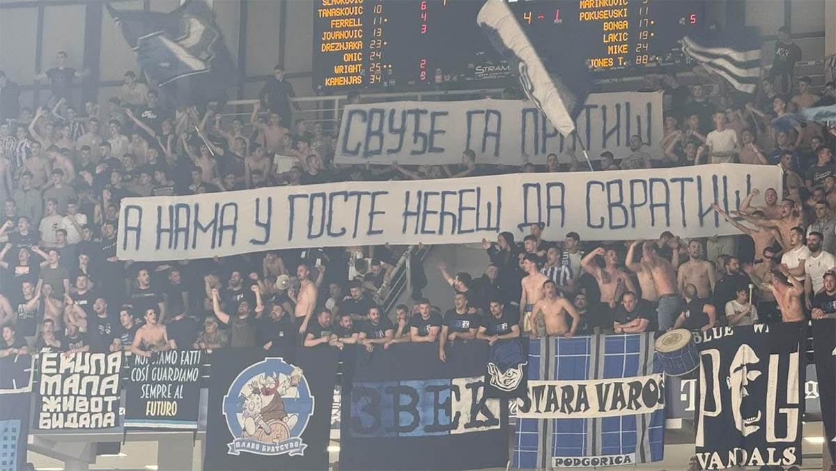 Navijači Budućnosti prozivali navijače Partizana u Podgorici | Mondo