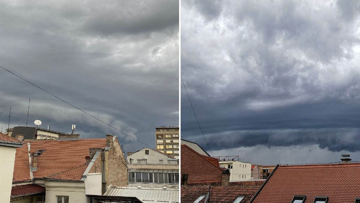 Zastrašujući oblak snimljen iznad Beograda: Nebo se zatamnilo, nevreme ...