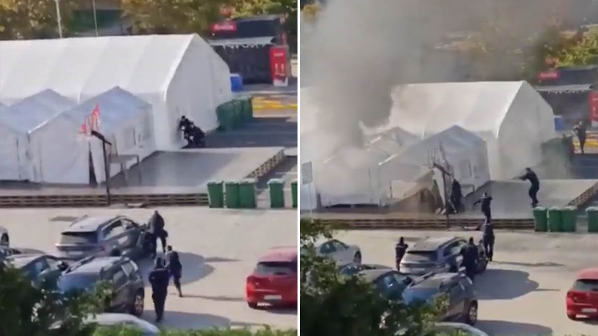 Snimak pucnjave u kampu ispred Skupštine Srbije | Mondo