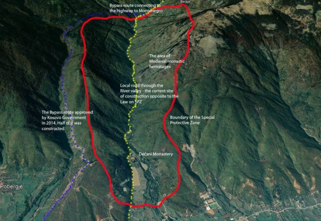 Kosovo Dečani Sava Janjić mapa obilaznice foto | Mondo