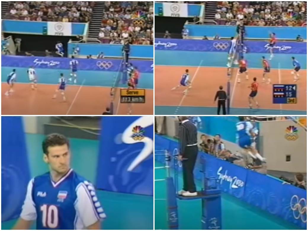 Jugoslavija zlatna medalja odbojkaši 2000. Sidnej Vanja Grbić poen ...