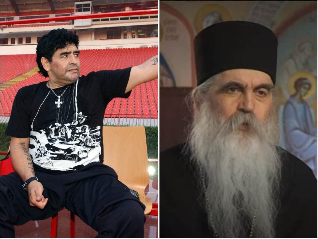 dijego armando maradona vladika irinej bulovic ikona | Mondo